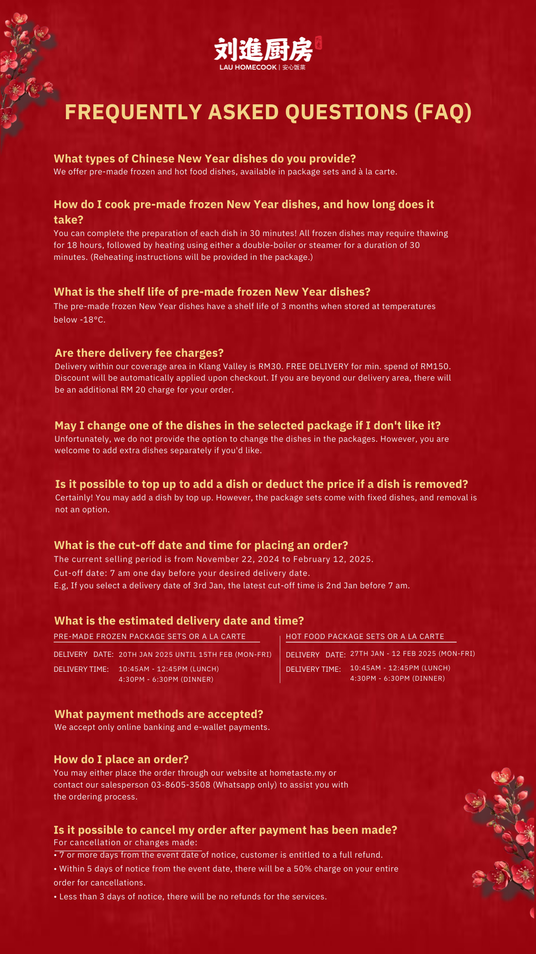 Lau CNY 2025 Snake's Blessing Feast — Hometaste